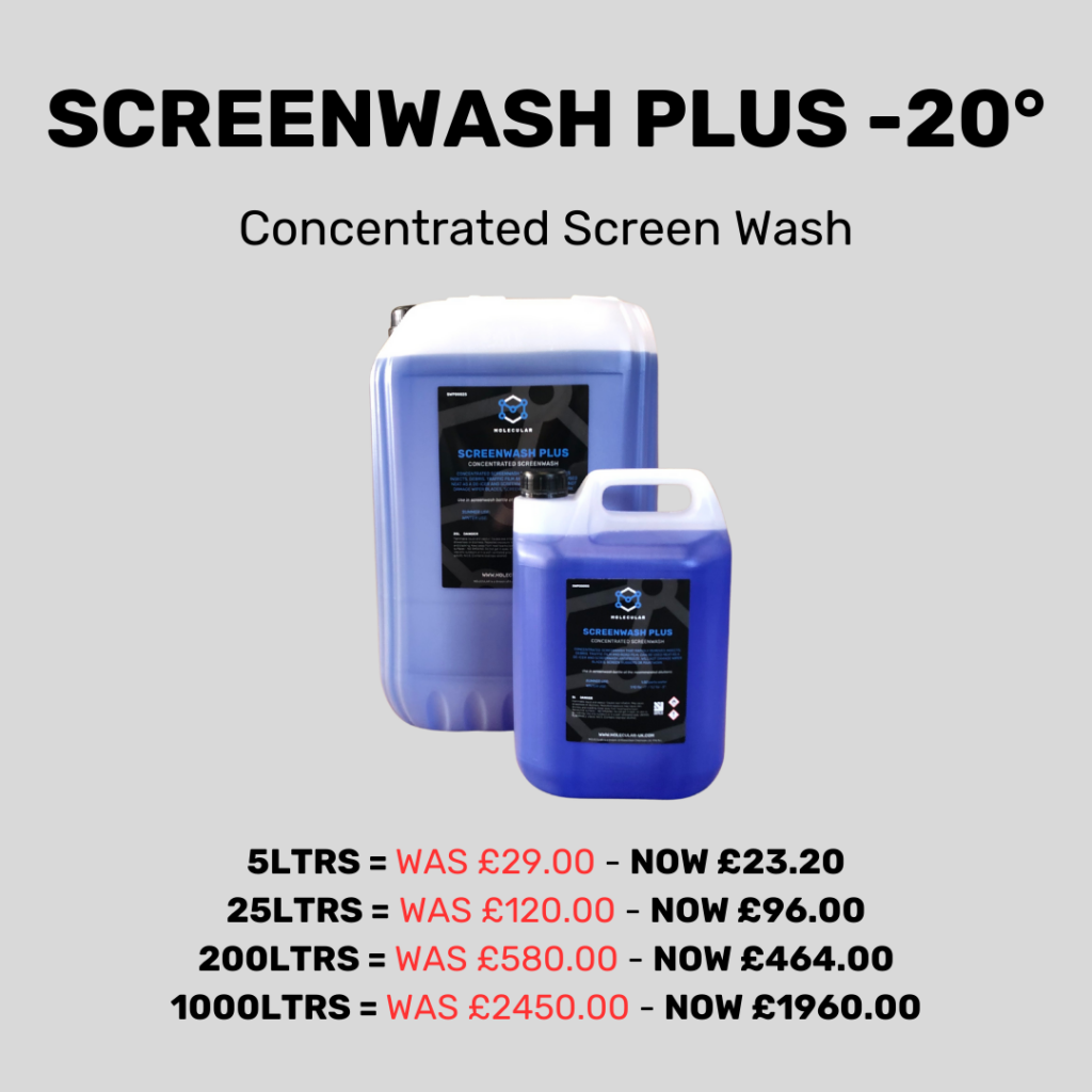 SCREENWASH PLUS - Concentrated Screen Wash - Molecular UK
