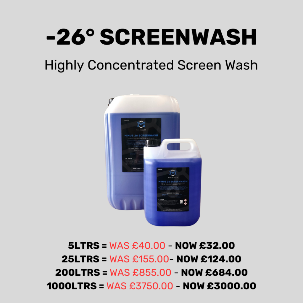 MINUS 26 SCREENWASH - Concentrated Screen Wash - Molecular UK
